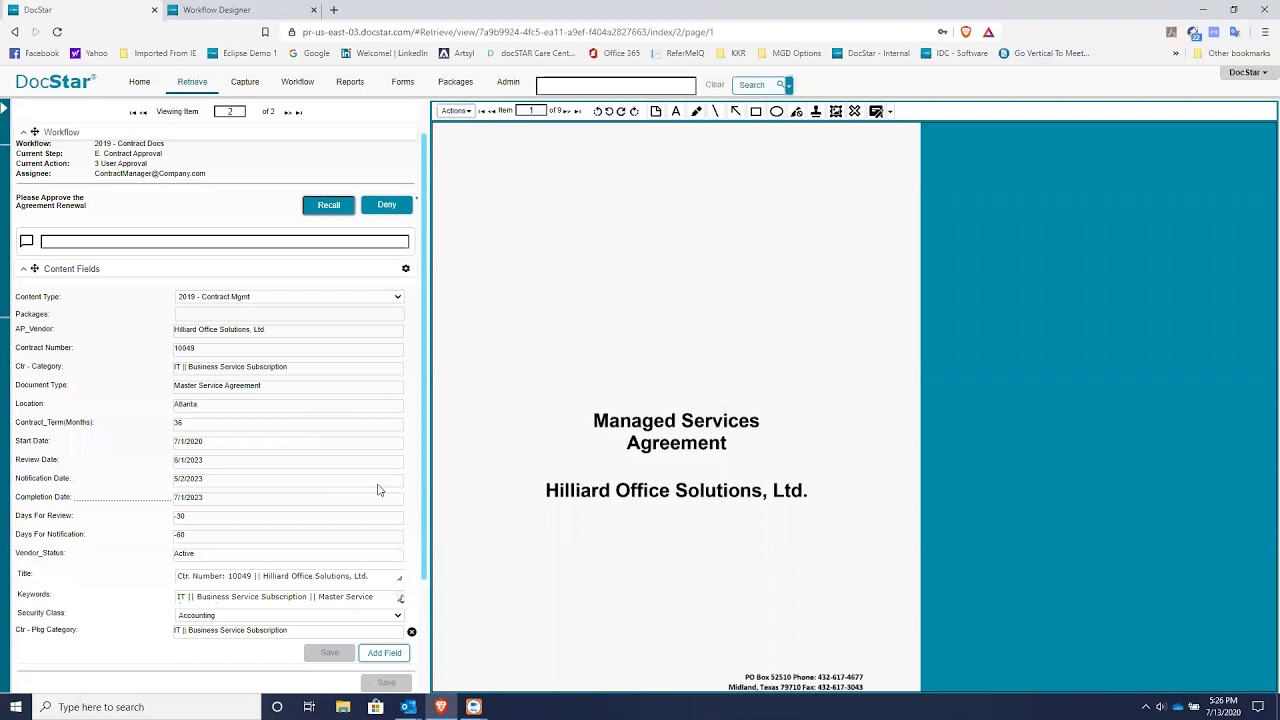 Expiring Documents and Contract Management Demo - YouTube