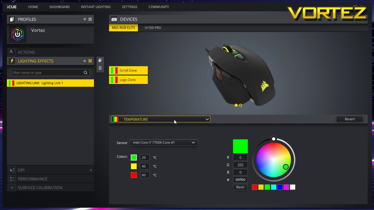Corsair M65 RGB Elite Software Demo - YouTube