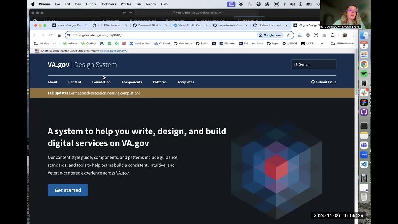VA Design System Tutorial - Using GitHub Desktop to make changes to the VADS - 11/13/2024 - YouTube