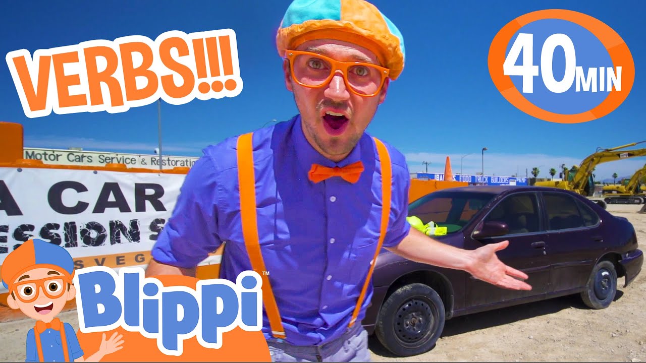 Blippi Learns Verbs at Construction Site! | BEST OF BLIPPI TOYS ...