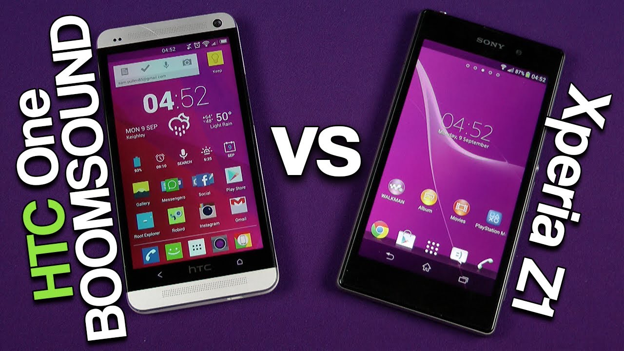Sony Xperia Z1 vs HTC One Speaker Comparison - YouTube