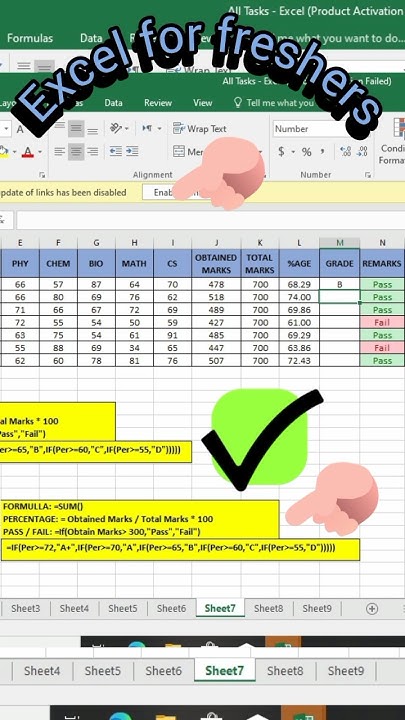 Formula for grade in excel tips and tricks #exceltech #exceltips #excel #exceltricks - YouTube
