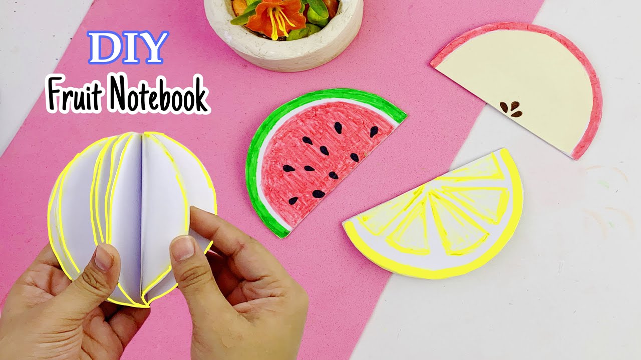 How To Make Notebook | Diy Fruit Notebook | Homemade Notebook | Diy