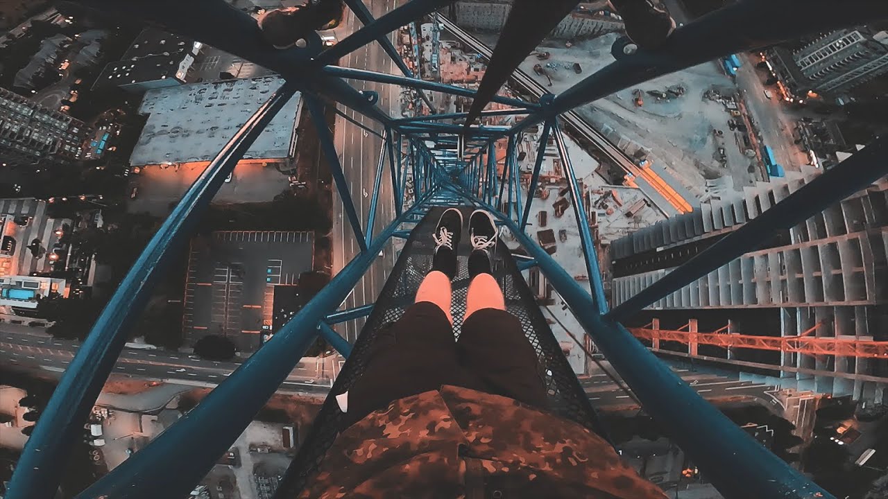 The Most DANGEROUS Crane Climb I've Ever Done... - YouTube