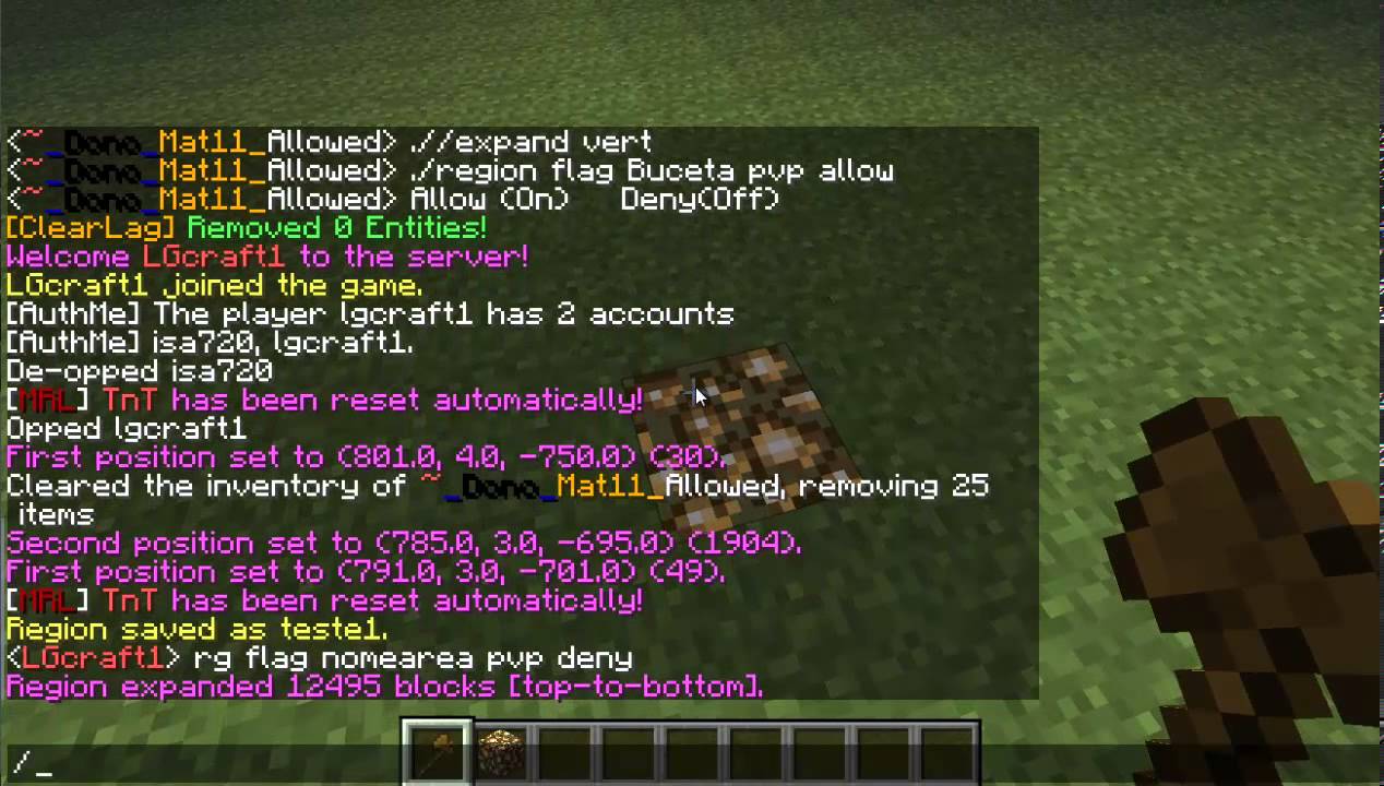 Como Proteger Areas (WorldGuard) E como tirar o PvP dela - YouTube