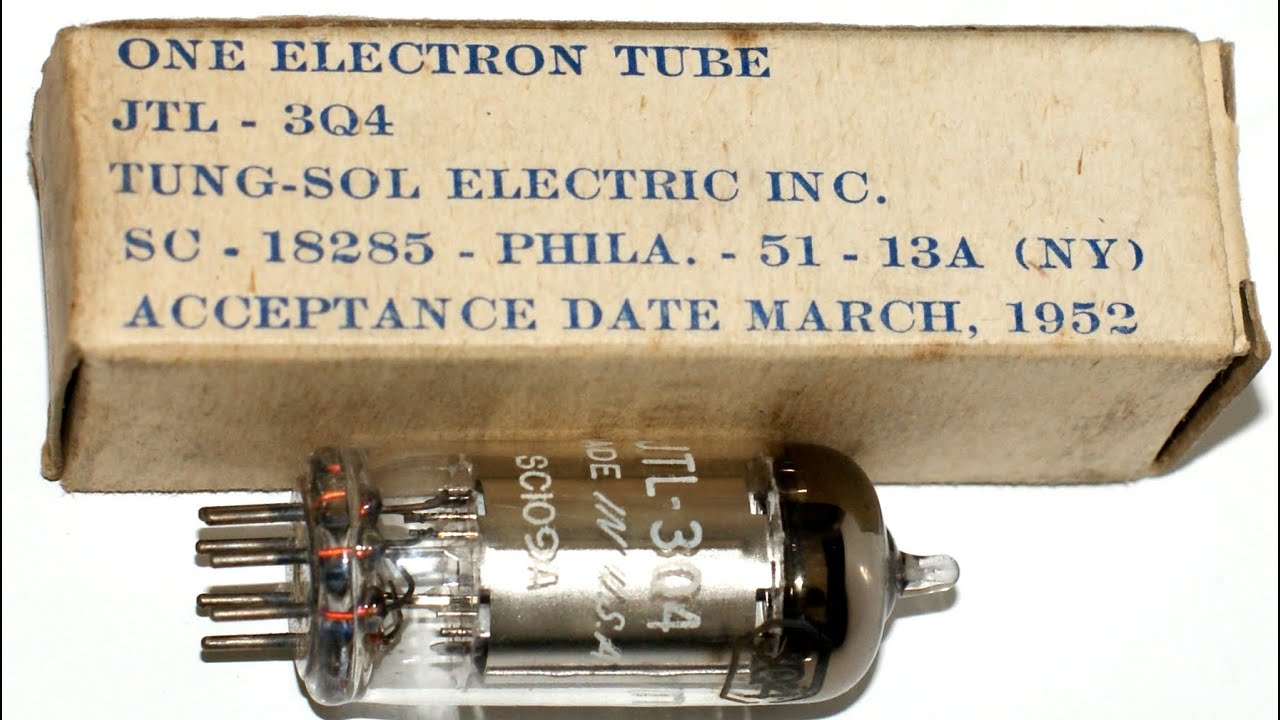 Unboxing A Tung Sol 3Q4 Pentode Vacuum Tube # ...