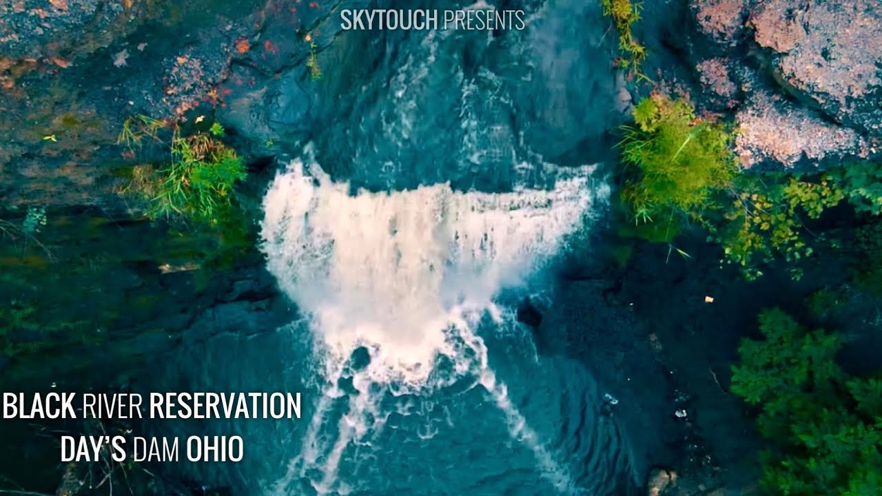 Black River Reservation | Day’s Dam Waterfall | Ohio 4K Drone footage ...