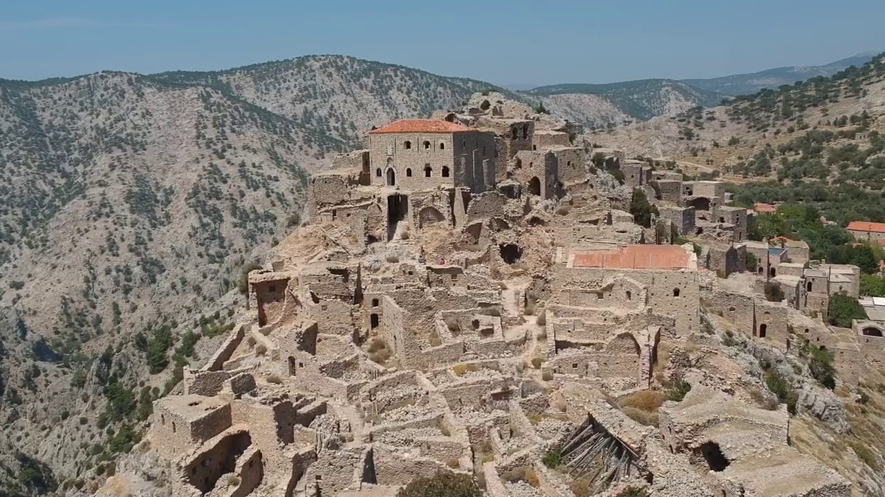 Aerial view of Anavatos, Xios - YouTube