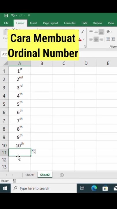 Cara Membuat Angka Ordinal di Excel #excel #exceltips #exceltutorial #youtubeshorts #shorts ...