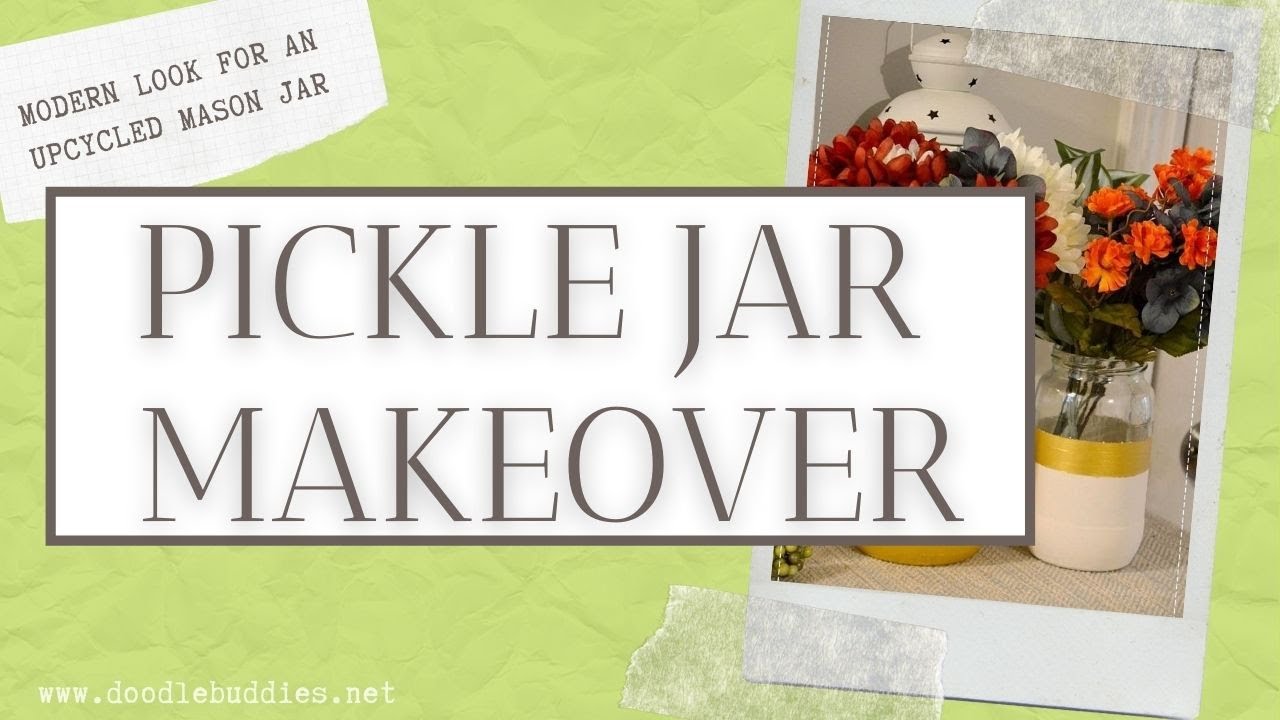STUNNING PICKLE JAR MAKEOVER - MODERN VASE/ DIY HOME DECOR TUTORIAL ...