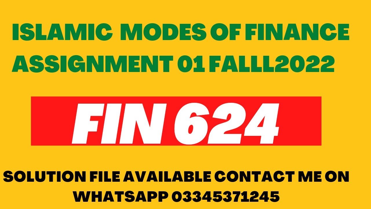 fin 624 assignment solution fall 2022 - YouTube