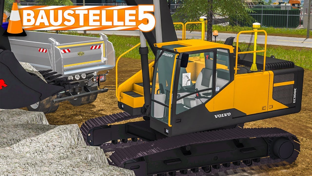 LS 17 Construction #5: Mit dem VOLVO Bagger Steine abbauen! | LS17 ...