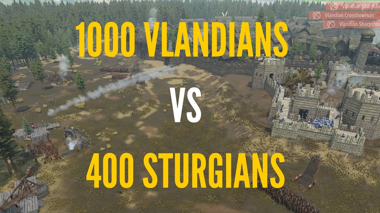 1000 Vlandians vs 400 Sturgians | Siege Defece | Mount & Blade 2 ...