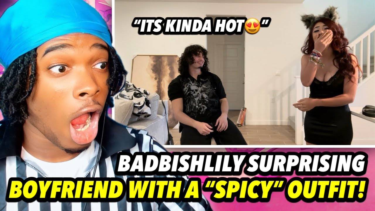 BADBISHLILY SURPRISING BOYFRIEND WITH A “SPICY” OUTFIT !! - YouTube