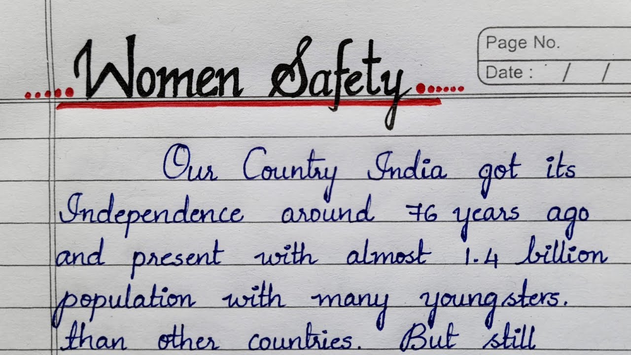 Women's Safety essay in English//Safety measures and ways to protect ...