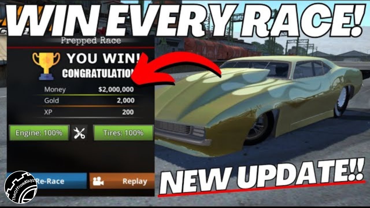 No Limit Drag Racing 2.0 - New Money Glitch (Win Every Race!!) - YouTube
