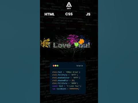 Amor con fuegos artificiales Html & Css #code #programacion #codigo #coding #css #html # ...