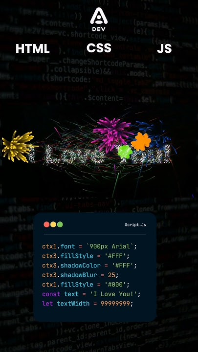 Amor con fuegos artificiales Html & Css #code #programacion #codigo #coding #css #html # ...