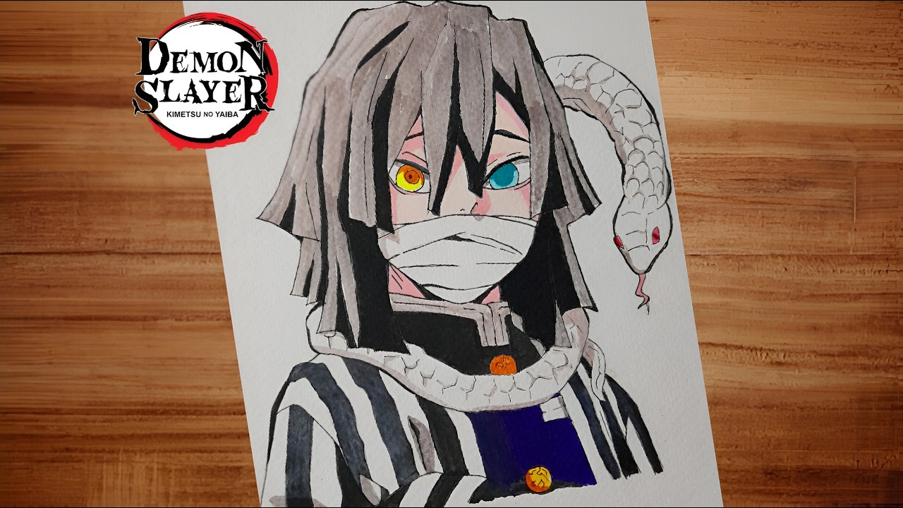 How to draw Obanai Iguro 😍 ️ from Demon Slayer 💫 | Easy to draw anime ...