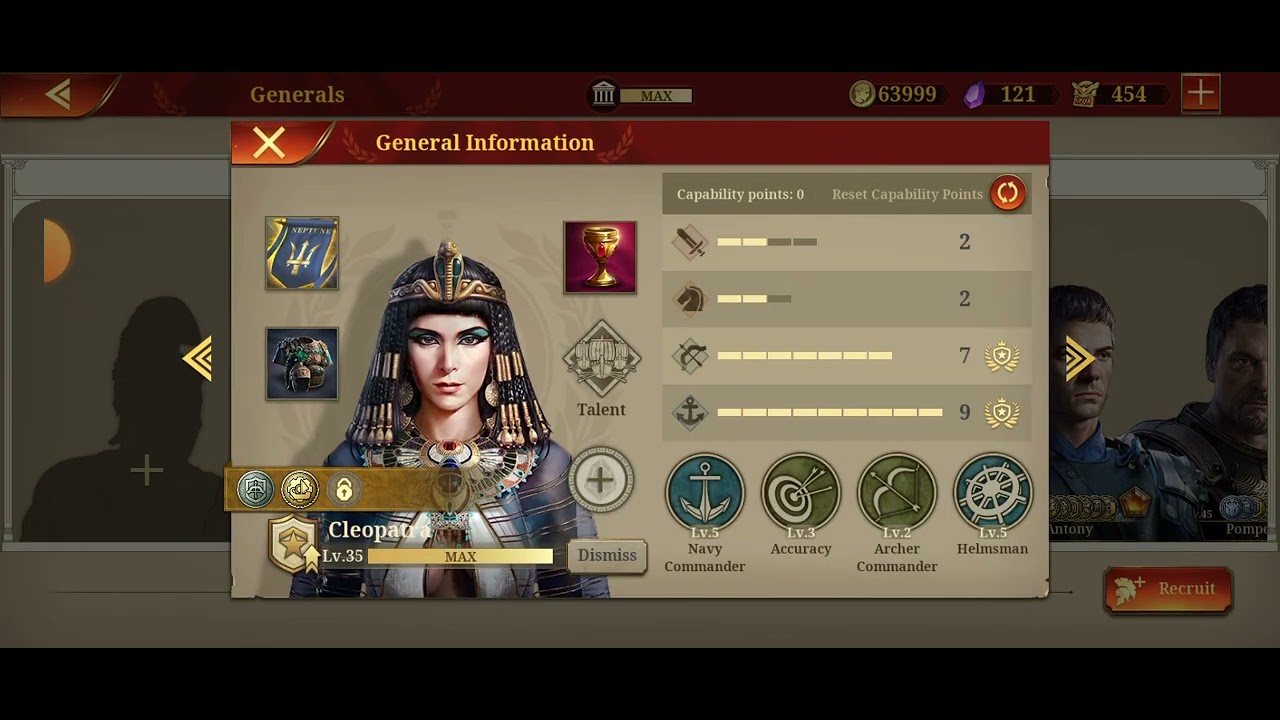 Great Conqueror Rome : My General and item ( flag , gem summon ...