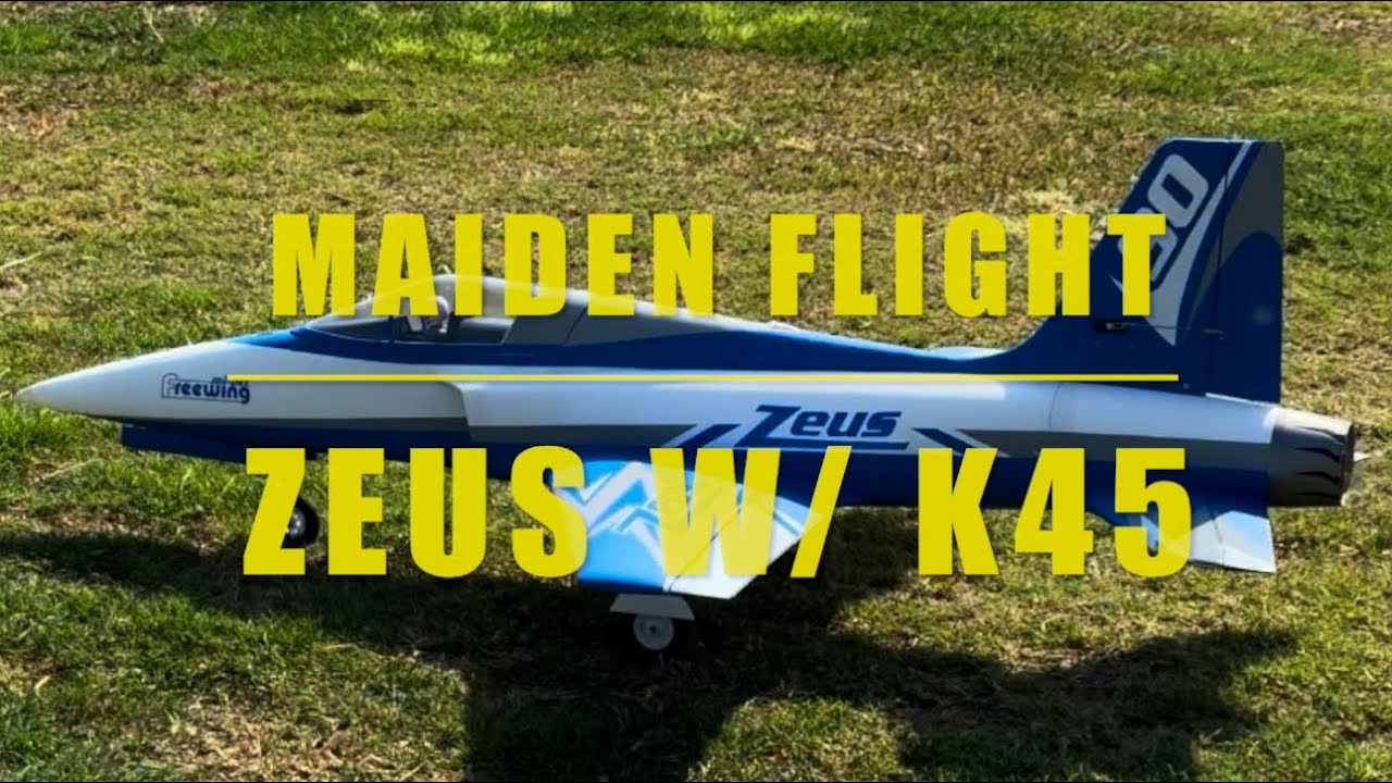 FW Zeus turbine conversion maiden flight with K45#freewing#zeus#turbine ...