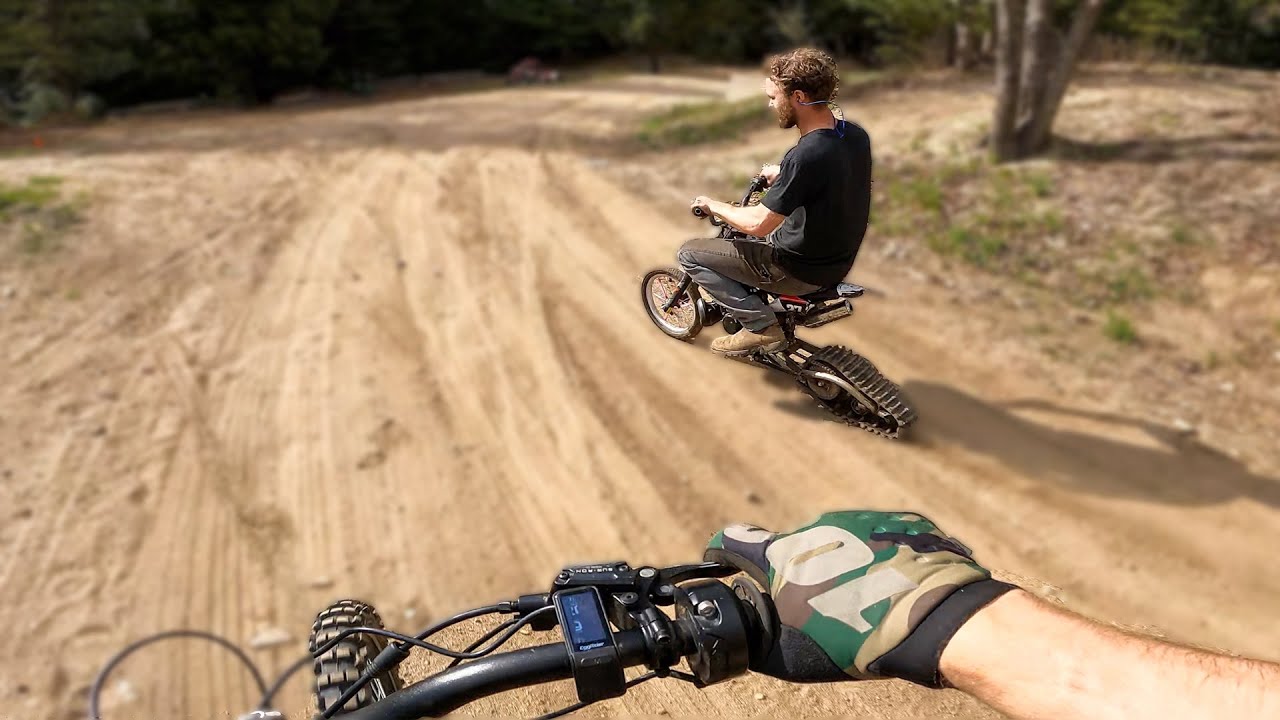 Half Tracked $300 Amazon Mini Bike Chase Cam - YouTube