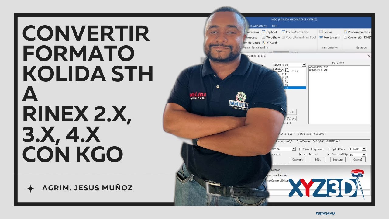 Convierte archivos STH a RINEX fácilmente con KGO de Kolida - YouTube