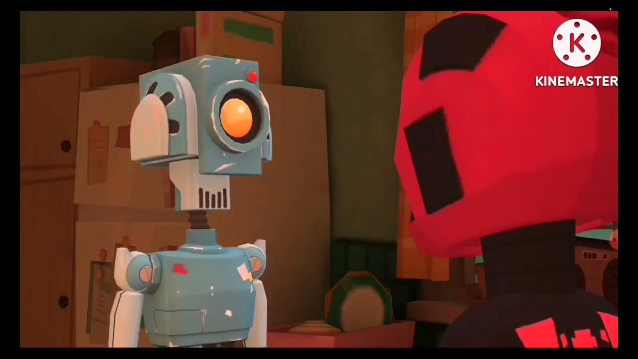 Evil Robot sets the kitchen on fire/Grounded Plotagon - YouTube