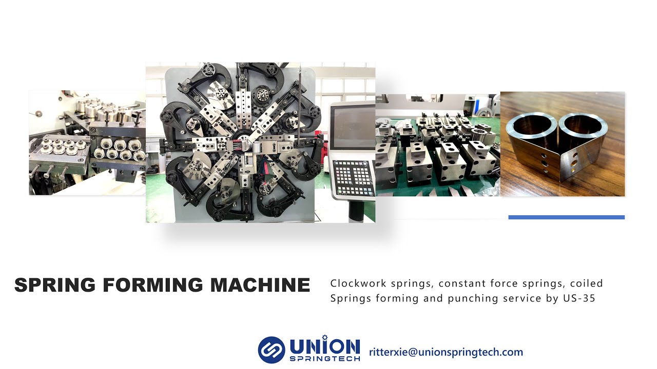 US-35 cnc spring forming machine for metal strip wire coiling constant ...