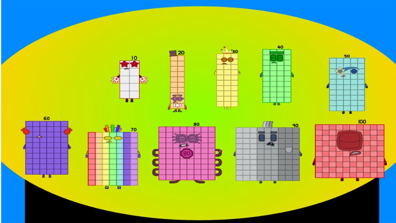 Numberblocks Band in Ones and Tens - YouTube