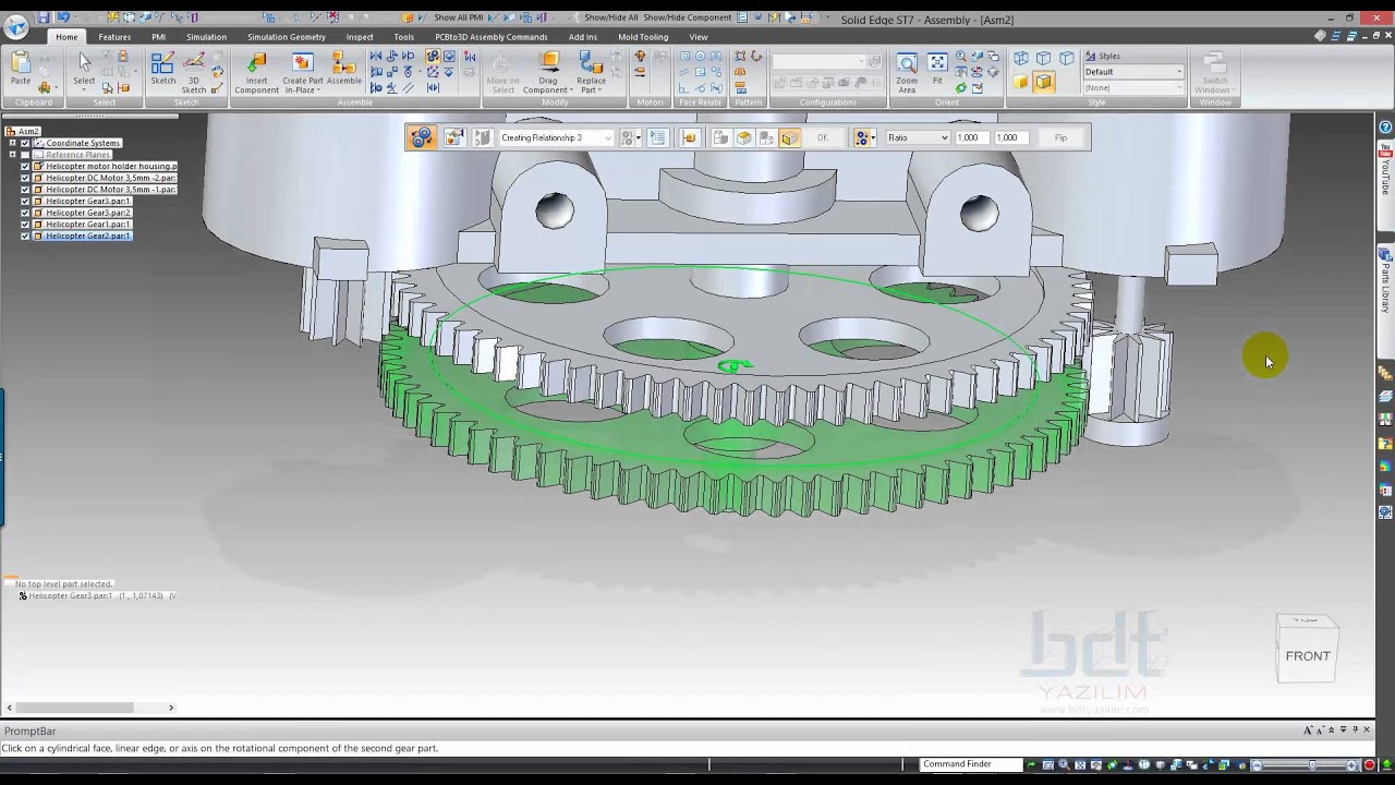 Solid Edge ST7 - RC Helicopter Project-19 Helicopter 2nd Subassembly ...