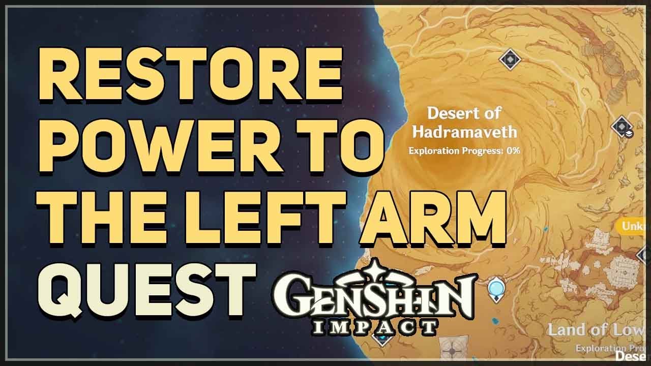 Restore power to the left arm Genshin Impact - YouTube