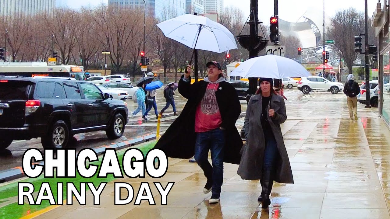 Walking Tour in The Rain Chicago - Downtown Chicago Rain Walk ...