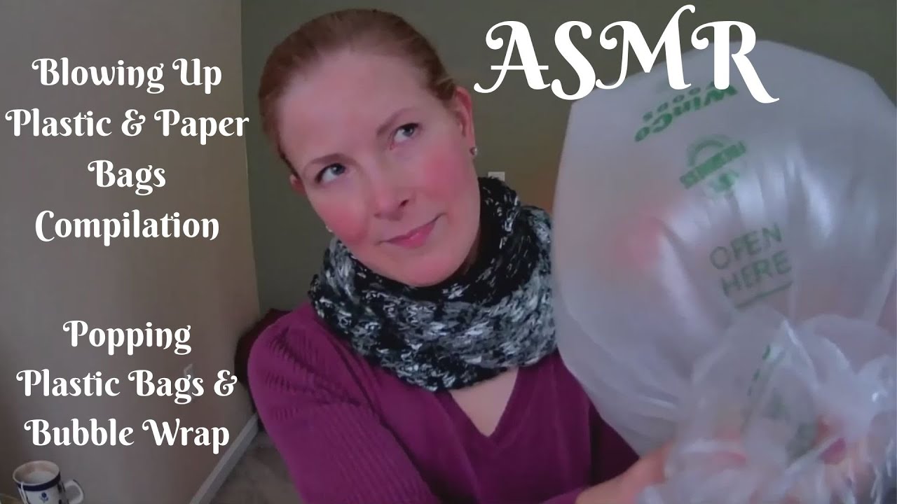 ASMR 1 Hour+ Blowing Up Plastic & Paper Bags (Compilation) | Popping ...