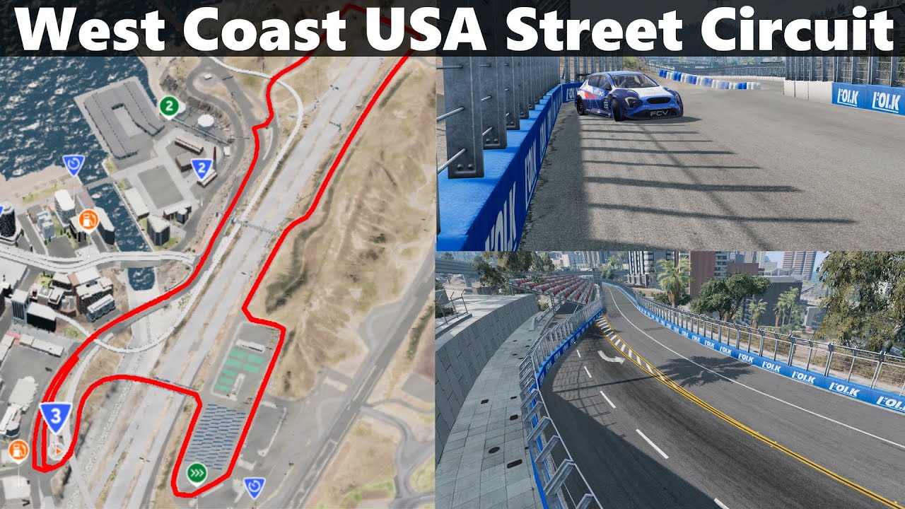 West Coast USA Street Circuit | BeamNG Drive Mod - YouTube