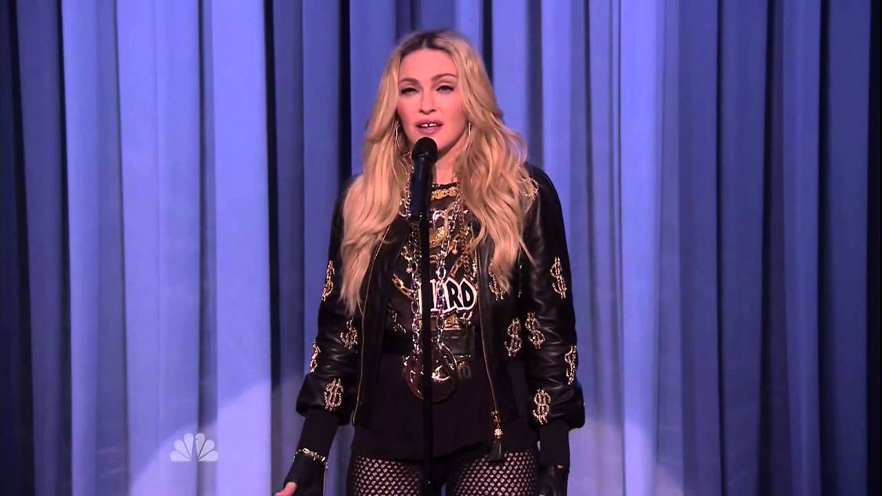 Madonna’s Awkward Stand-Up Routine on ‘Tonight Show’ - YouTube