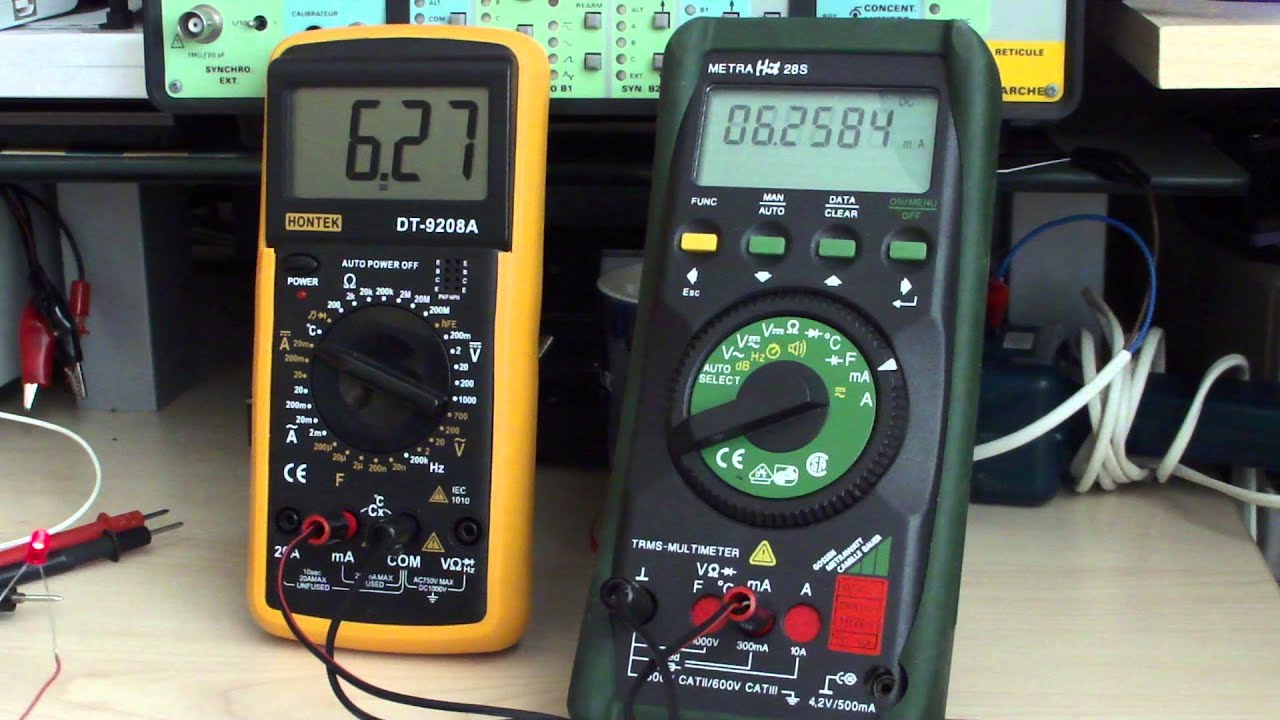 Multimetr DT9208A - pomiar miliamper ( mA DC) - YouTube
