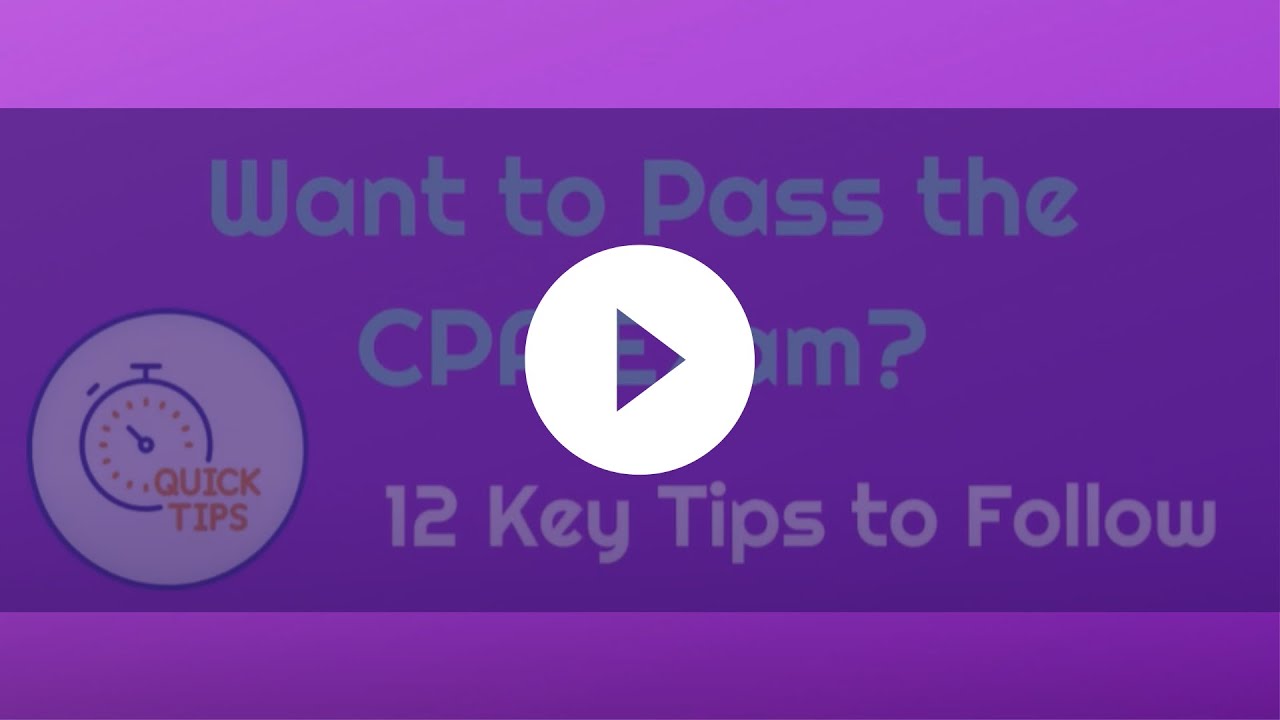 Pass the CPA Exam by following these 12 Critical Tips | Universal CPA ...