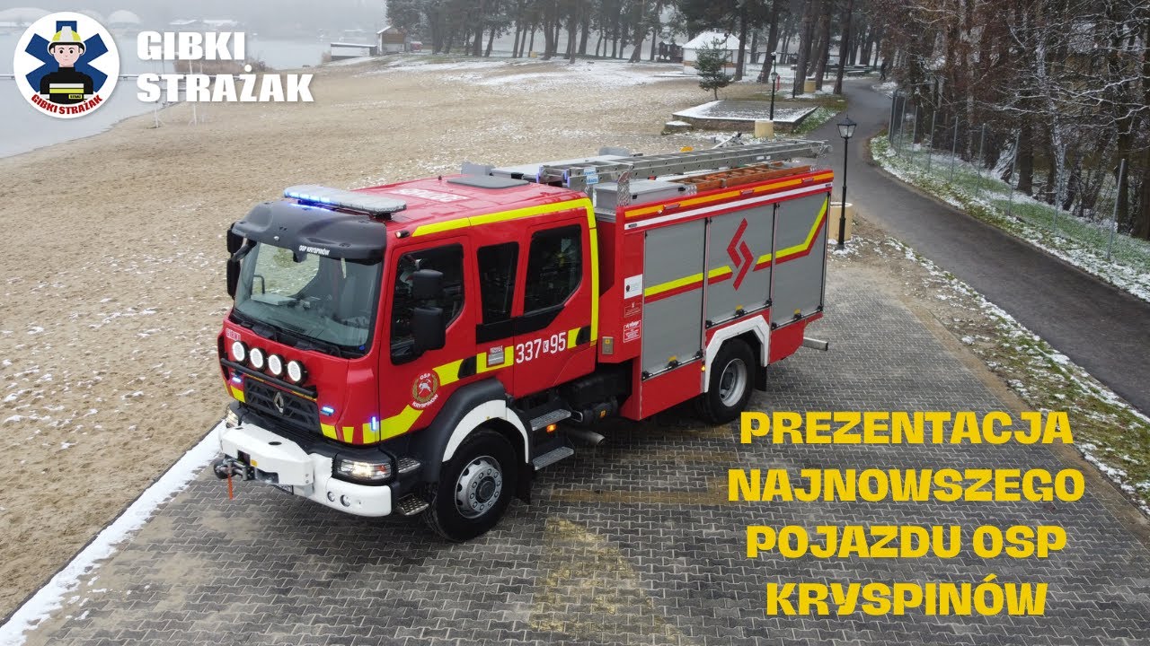 PREZENTACJA WYJĄTKOWEGO RENAULT D16 HIGH 4X4 - OSP KRYSPINÓW - YouTube