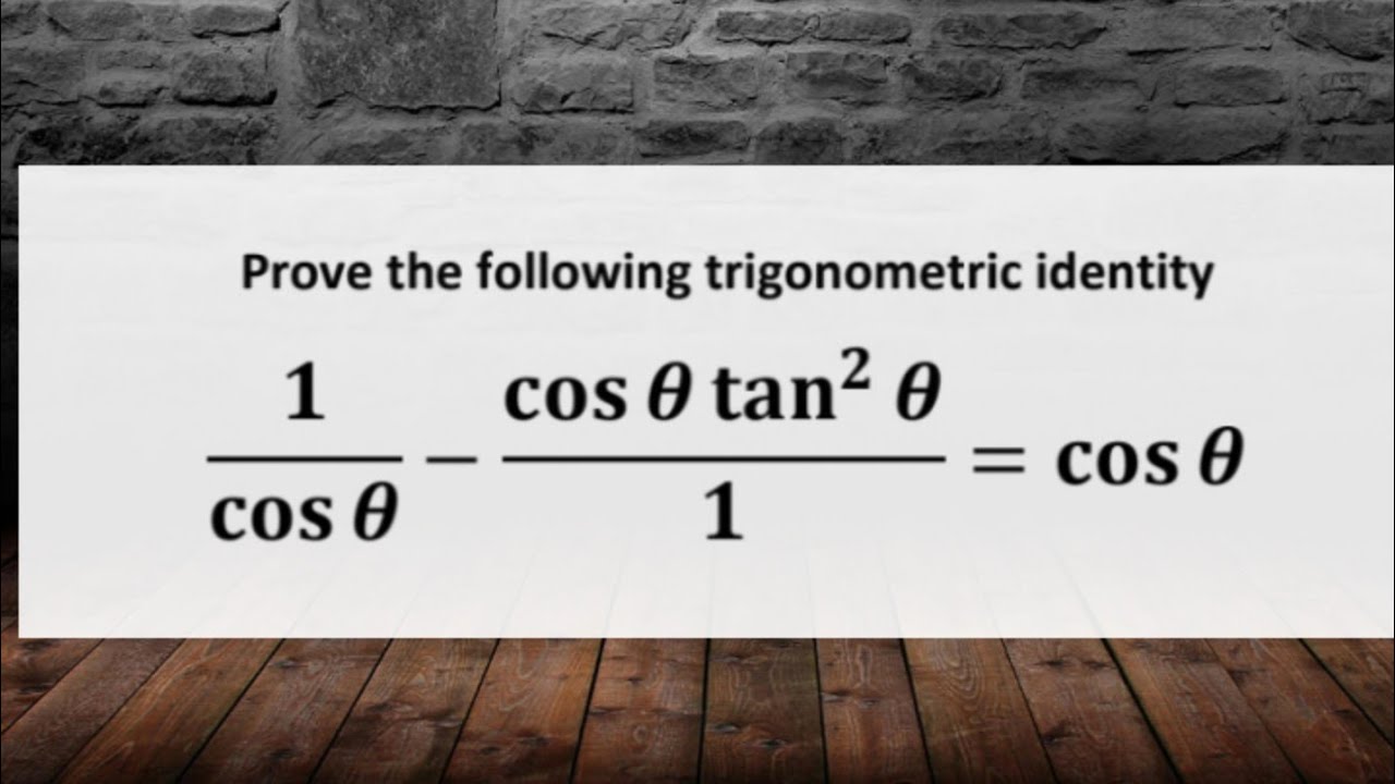 Grade 12 revision question on proving trigonometric identities # ...