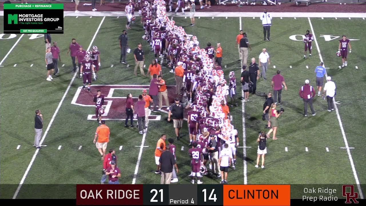 Oak Ridge Football vs Clinton - 9/2/22 - YouTube