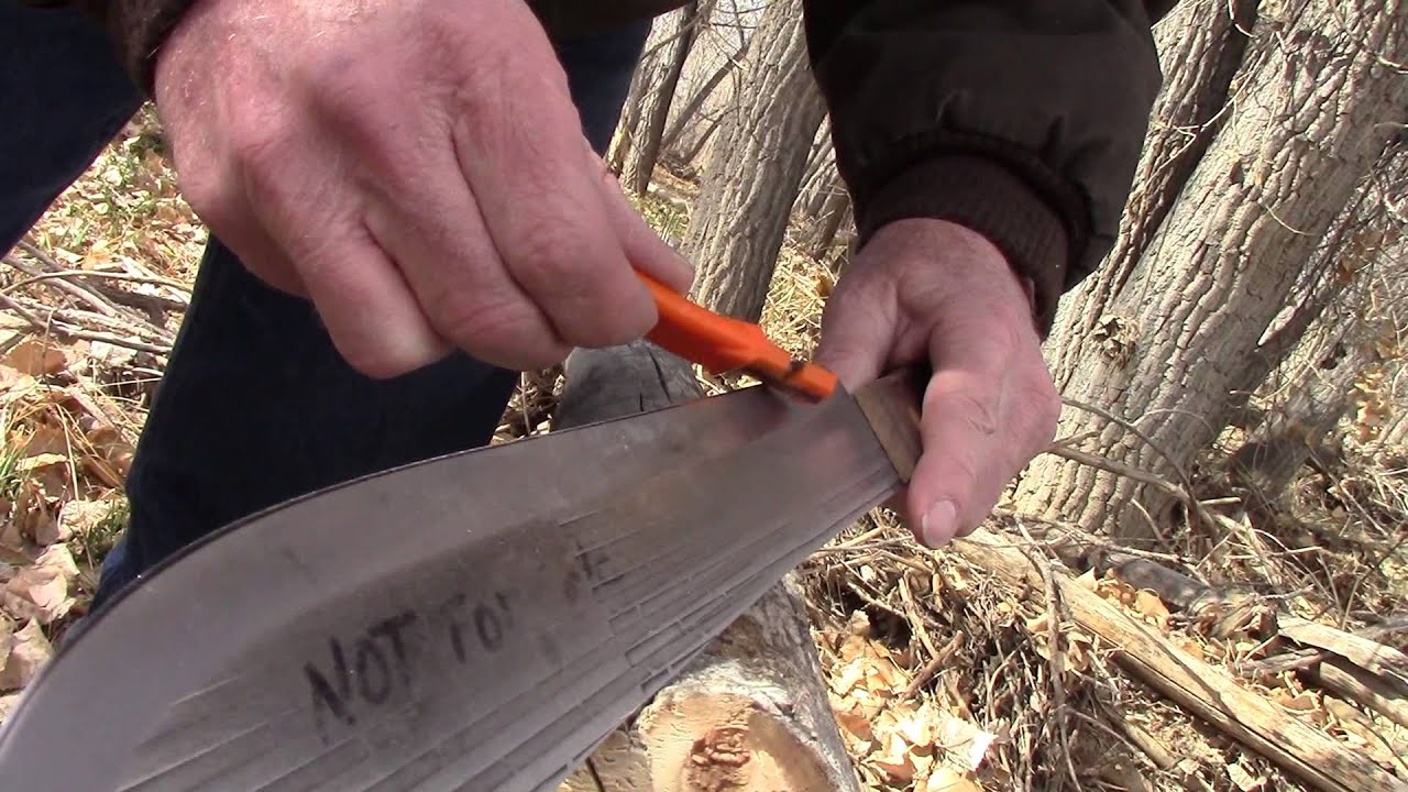 Butcher Knife Cuts down Tree and Stays Razor Sharp | SharpensBEST com ...
