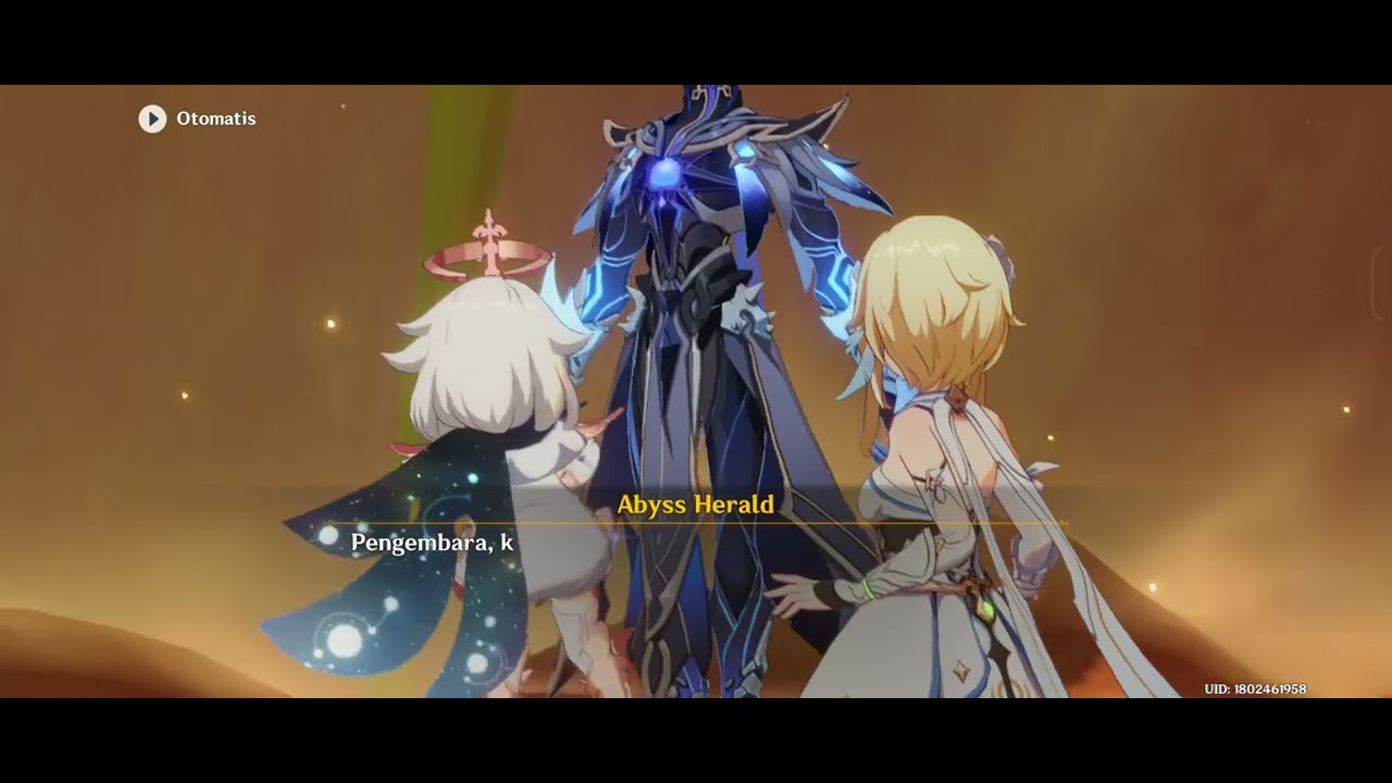 Fatui Harbinger ke 4 (Arlecchino) Vs Abyss Herald - YouTube