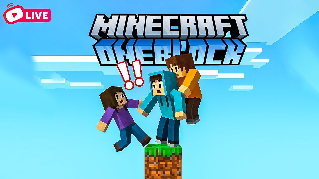 ONE BLOCK Together! | Minecraft Multiplayer LIVE DAY 2 - YouTube