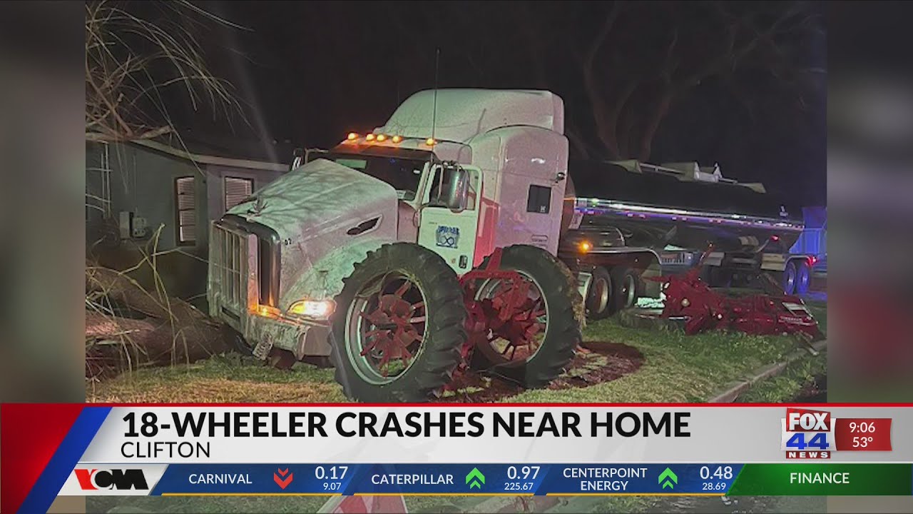 18-Wheeler Crashes Near Home - YouTube