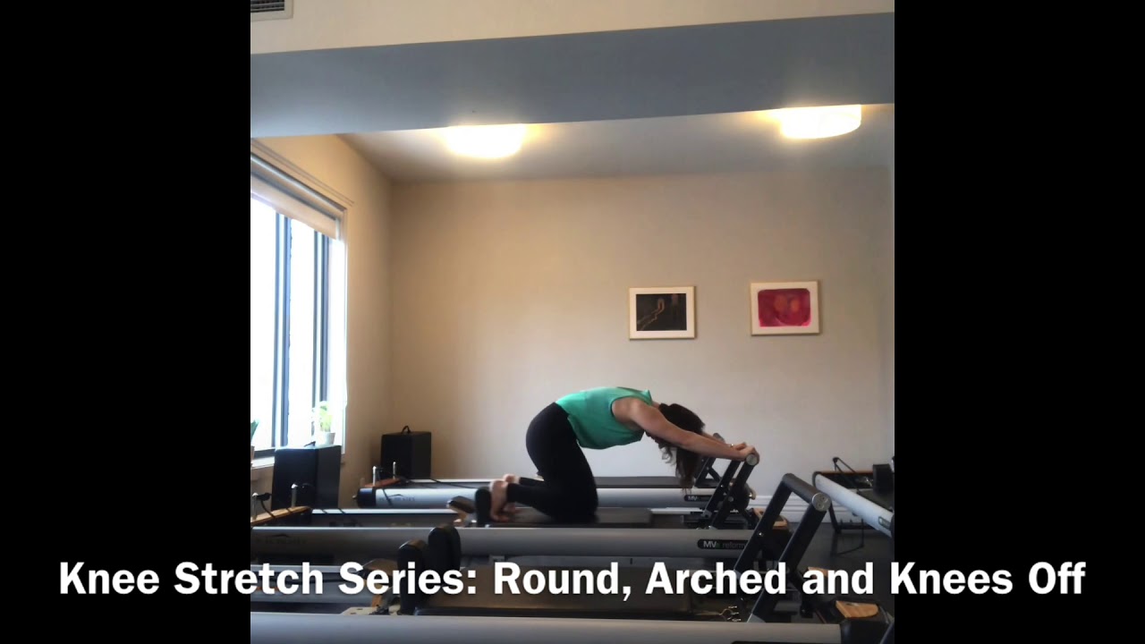 Pilates Reformer Long Stretch Series : Round Arched Knees Off - YouTube