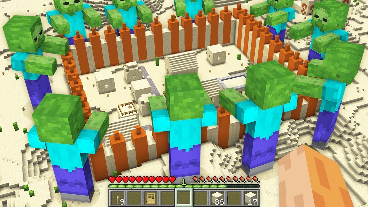 I make BIGGEST WALL for PROTECT My Village in Minecraft from GIANT ...
