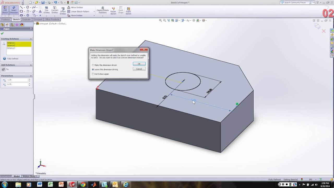 SW V2 Extruded Cut - YouTube