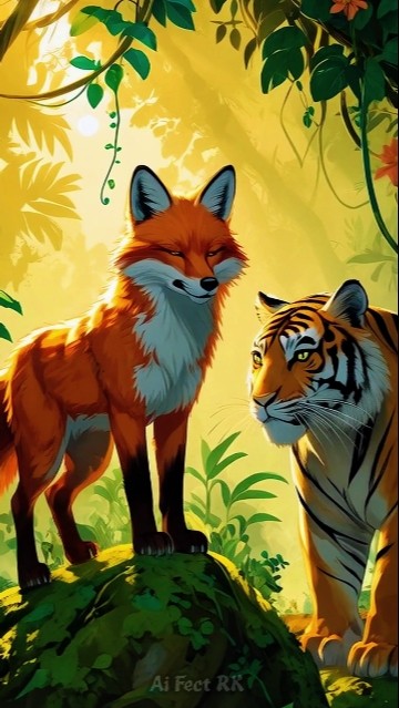 A wonderful story of a tiger and a fox#fox #tiger #cartoon #story A ...