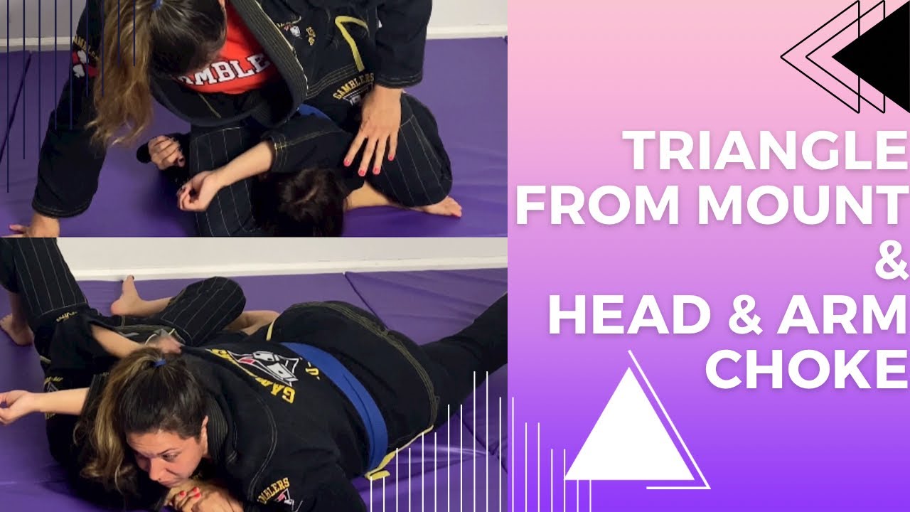 BJJ Triangle from mount & Head and Arm Choke - YouTube